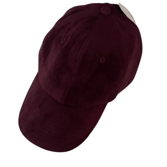 Goodfellow & Co | Accessories | Nwt Faux Suede Maroon Baseball Hat With ...